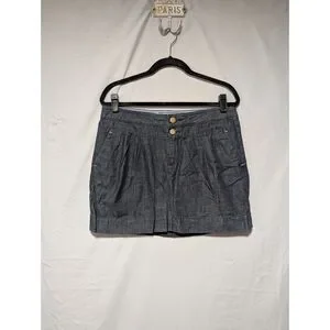 Gap 1969 | Skirts | Gap Womens Chambray Denim Mini Skirt Dark Wash ...